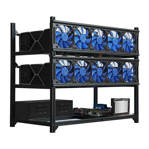 Kingwin Miner Rig Case Frame 12 GPU – Premium Stackable Aluminum Mining ...