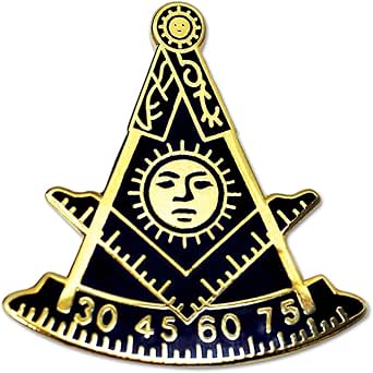 Amazon.com: Past Master Masonic Lapel Pin - [Blue & Gold][1'' Tall ...