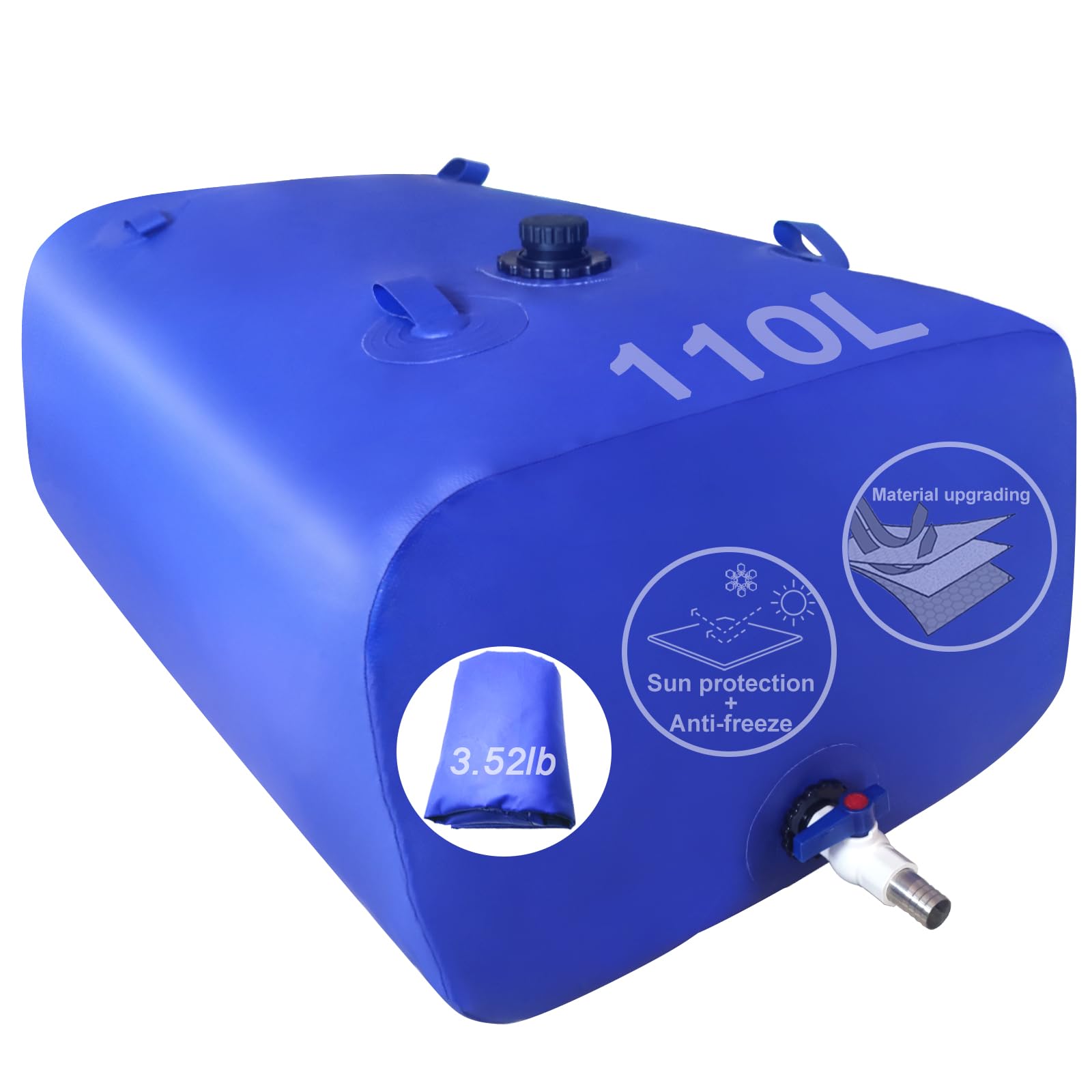 Mua Portable Water Tank, 30gal/110L Collapsible Water Storage Bladder ...