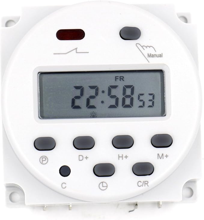 Baomain 1 Pcs CN101 DC24V Digital LCD Programmable Timer DC 24V 16A ...