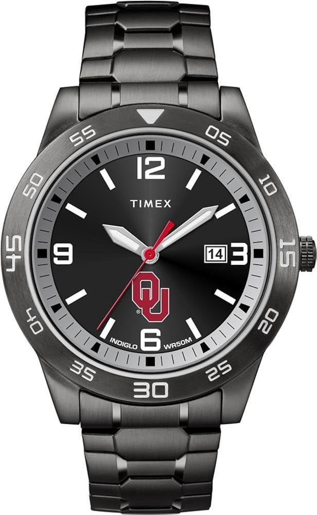Amazon.com: Timex University of Oklahoma Sooners Men's Black Acclaim ...
