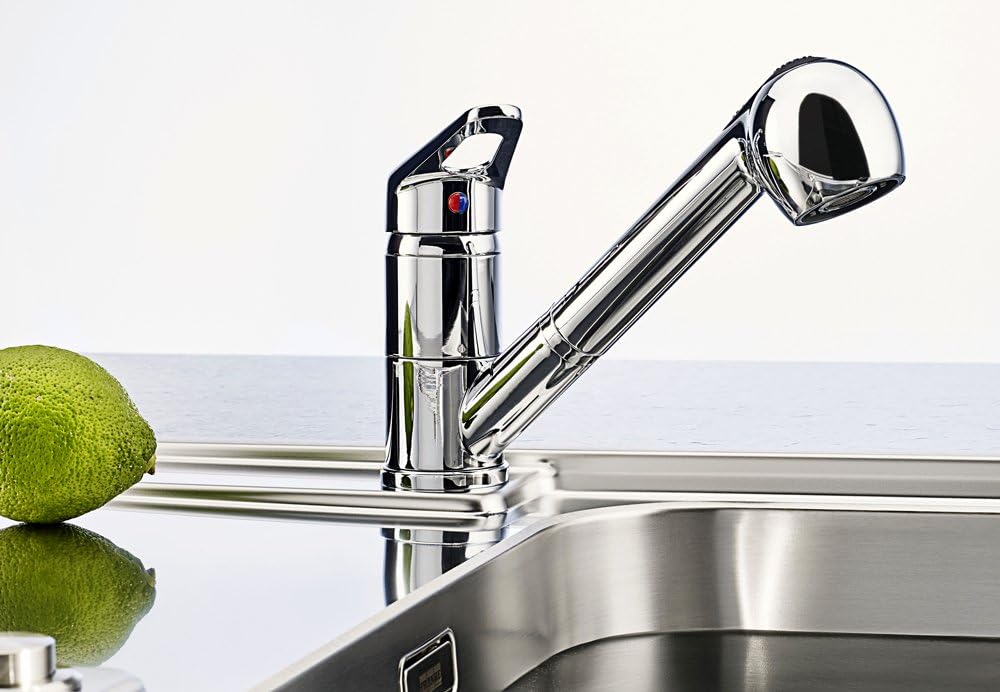 Franke Kitchen Sink tap spout Prince II Pull-Out Spray-Chrome 115.0347. ...