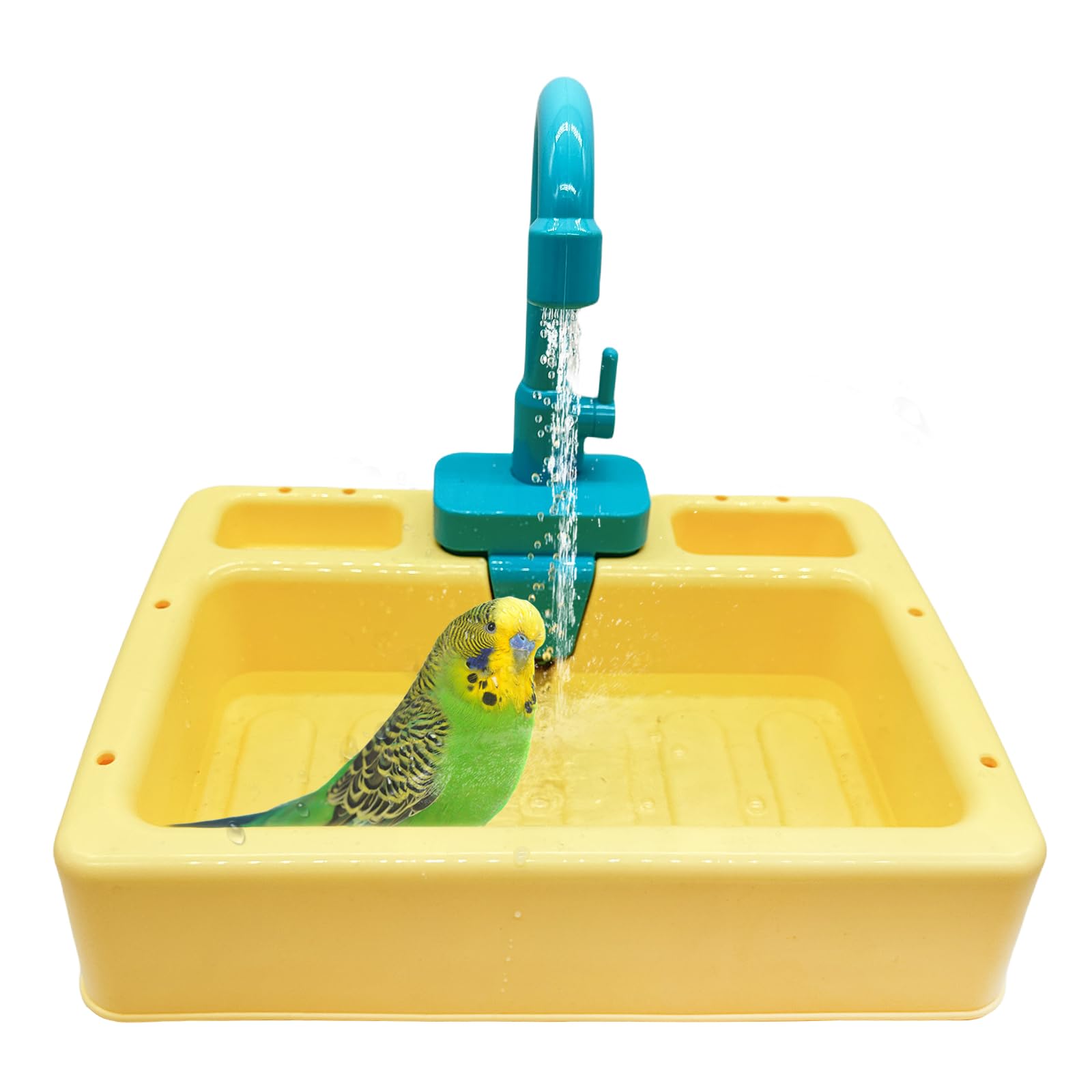kathson Parrot Bathtub Bird Automatic Bathtub with Faucet ...