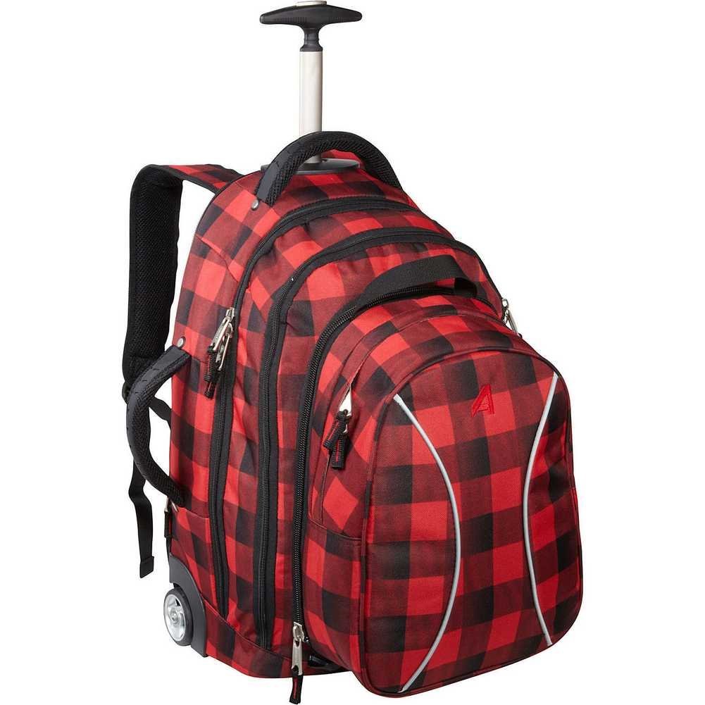 Athalon Luggage Wheeling Travel Backpack, Lumberjack Red/Black. 889 ...