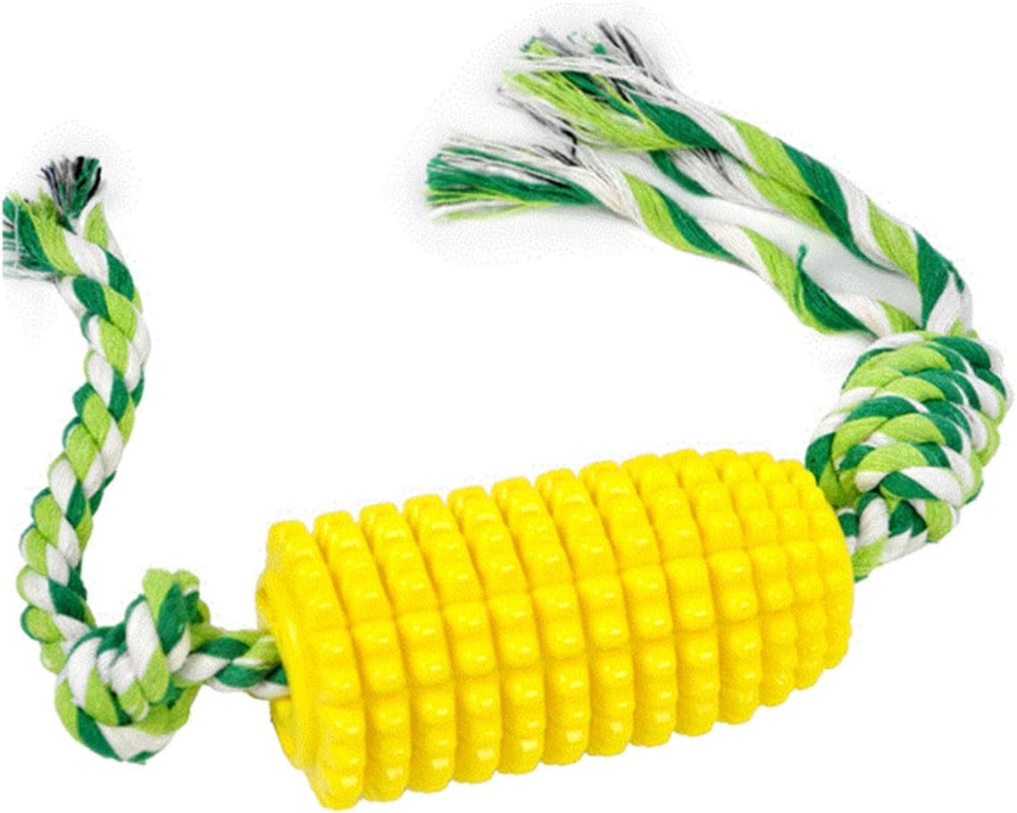 Andiker Dog Teeth Cleaning Toy with Chewing Cotton Rope,Corn Sharp ...