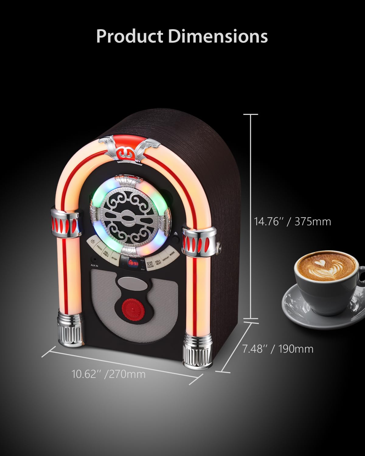 Mua CD Jukebox with Bluetooth, Mini Digital Tabletop Juke Box Speaker ...