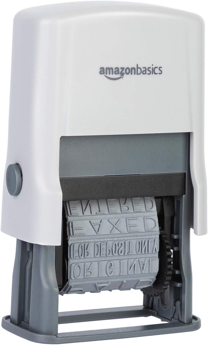 AmazonBasics Self-Inking Message Multi-Word Band Stamp – BigaMart