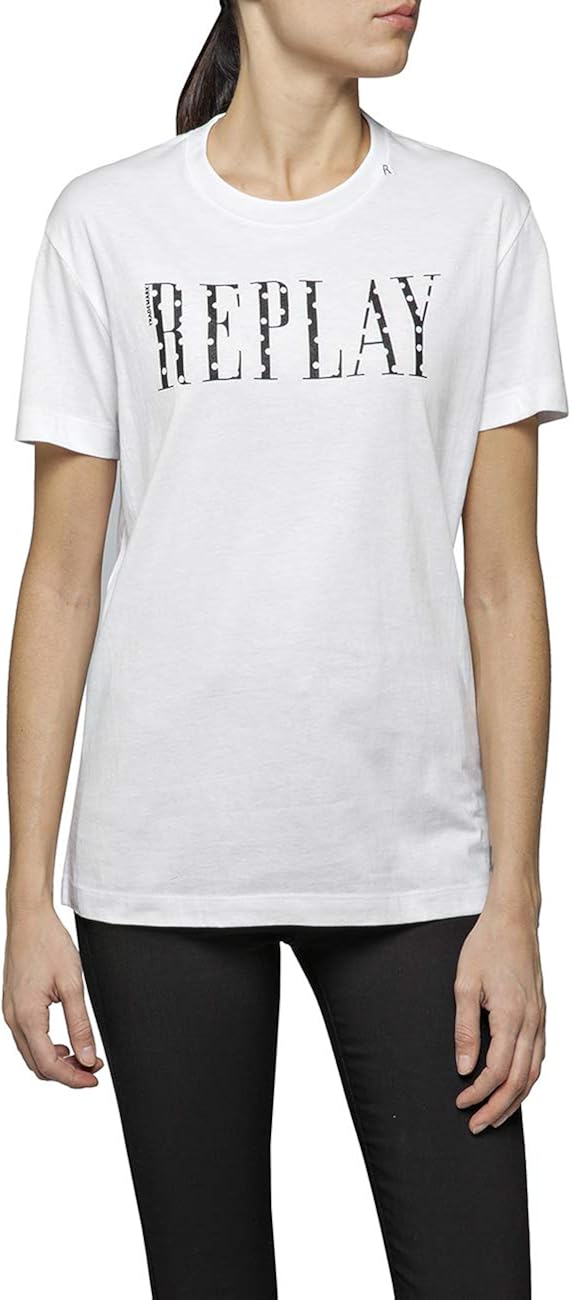 Replay Women's T-Shirt: Amazon.co.uk: Clothing