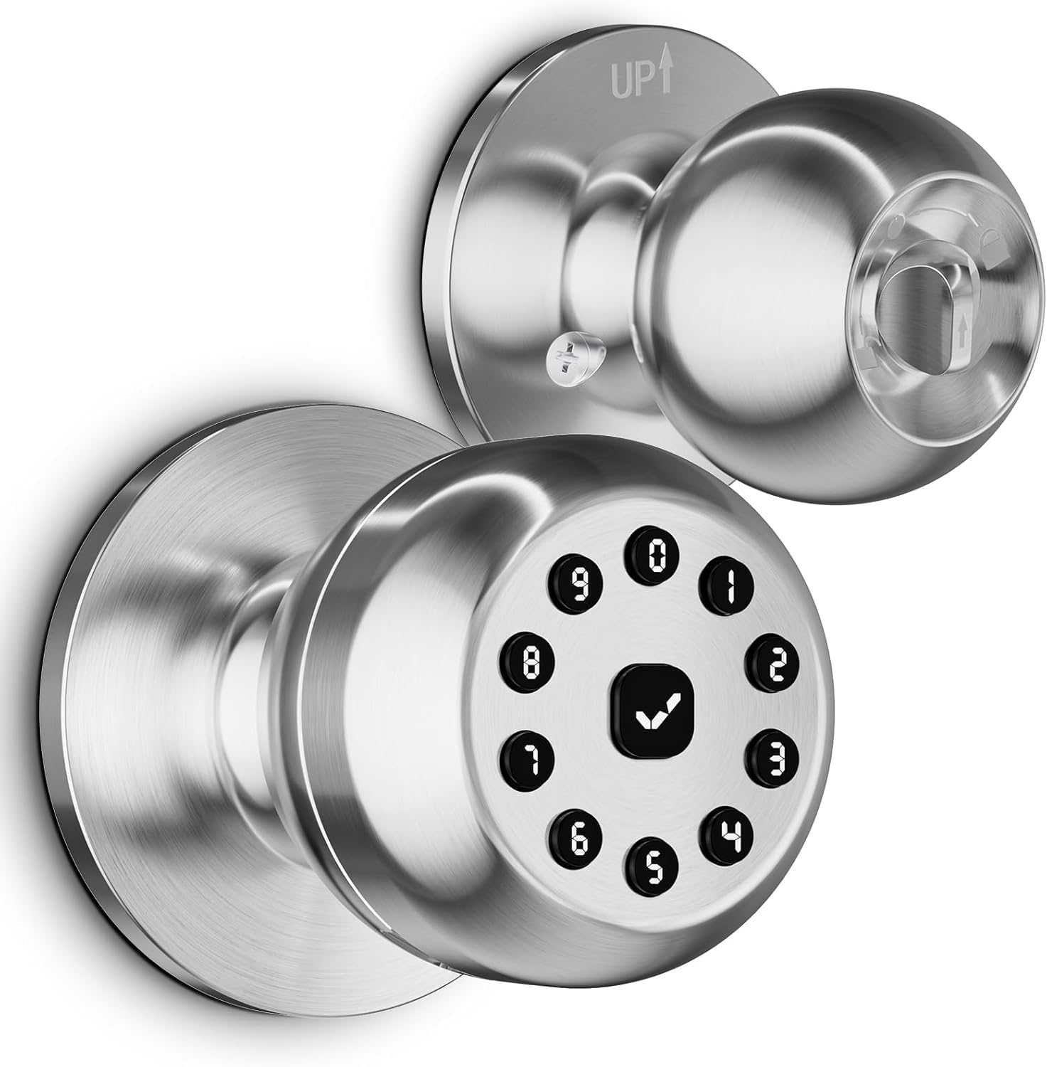 GeekTale Keyless Entry Door Lock with Keypad, Smart Door Knob Keypad ...