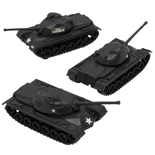 TimMee Toy Tanks for Plastic Army Men - Black WW2 3pc - Made in USA in ...