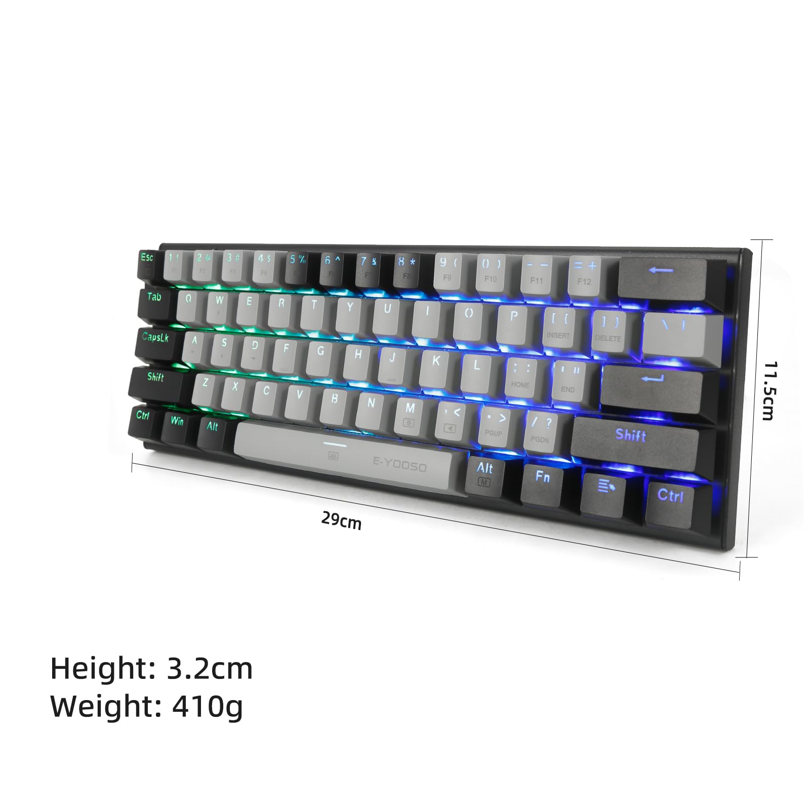 Mua E-YOOSO 60% Mechanical Keyboard Red Switch, 61 Key Ultra-Compact ...