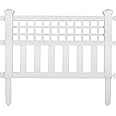 Amazon.com : Suncast GVF24 Grand View Fence, White : Outdoor Decorative ...