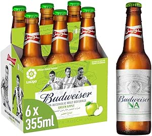 Budweiser Apple Flavour "Non Alcoholic" Beer - 355 ml (Pack of 6): Buy ...