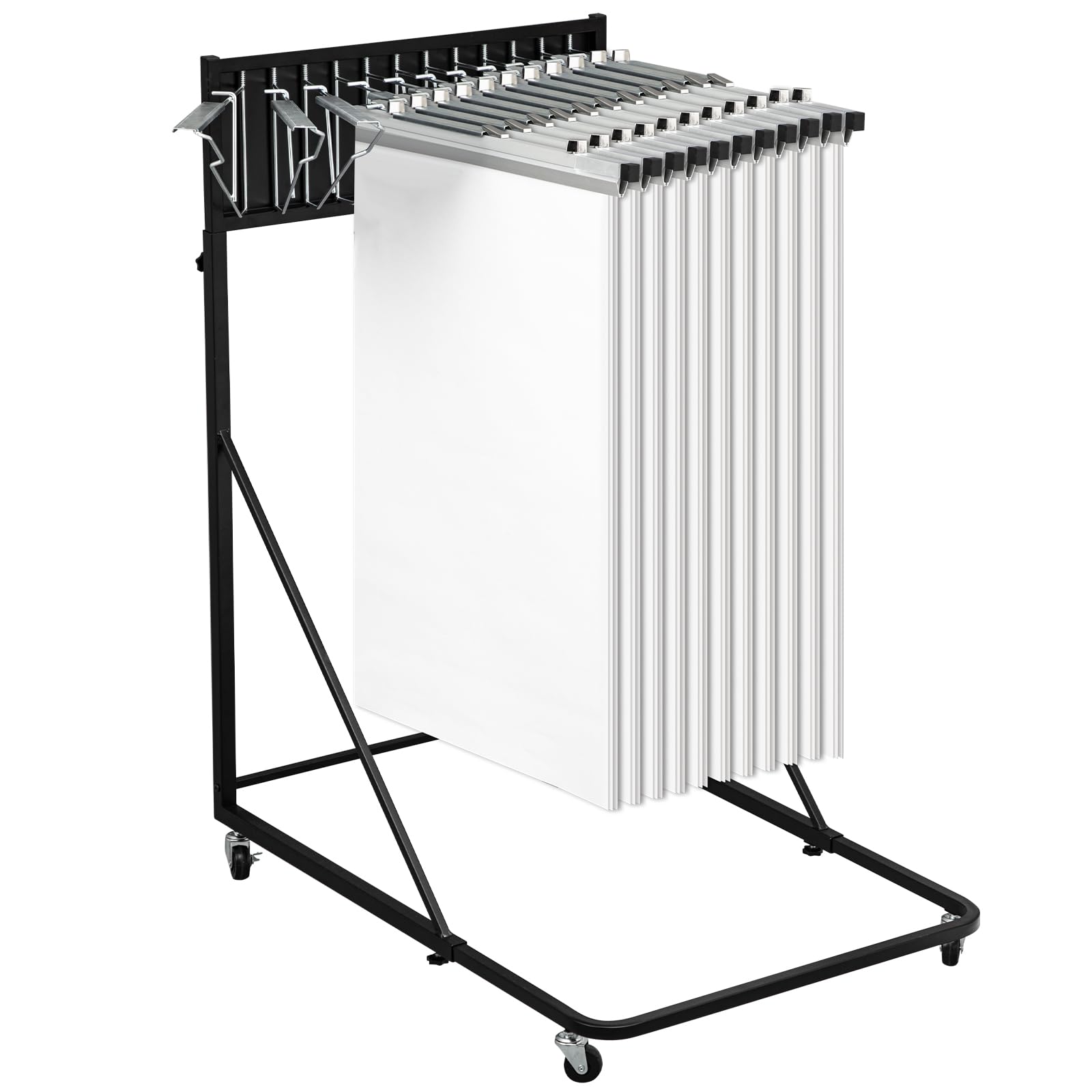 Thyle Mobile Blueprint Storage Black Vertical Poster Display Rack Heavy ...