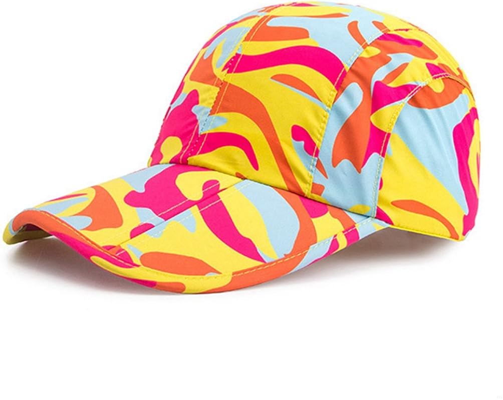 Yellow Camo Hats,Camouflage Caps Breathable Running Quick Dry Folding ...