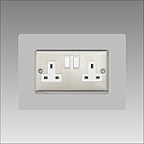 Double Plug Socket Surround Coloured Acrylic Decorative Perspex Finger ...