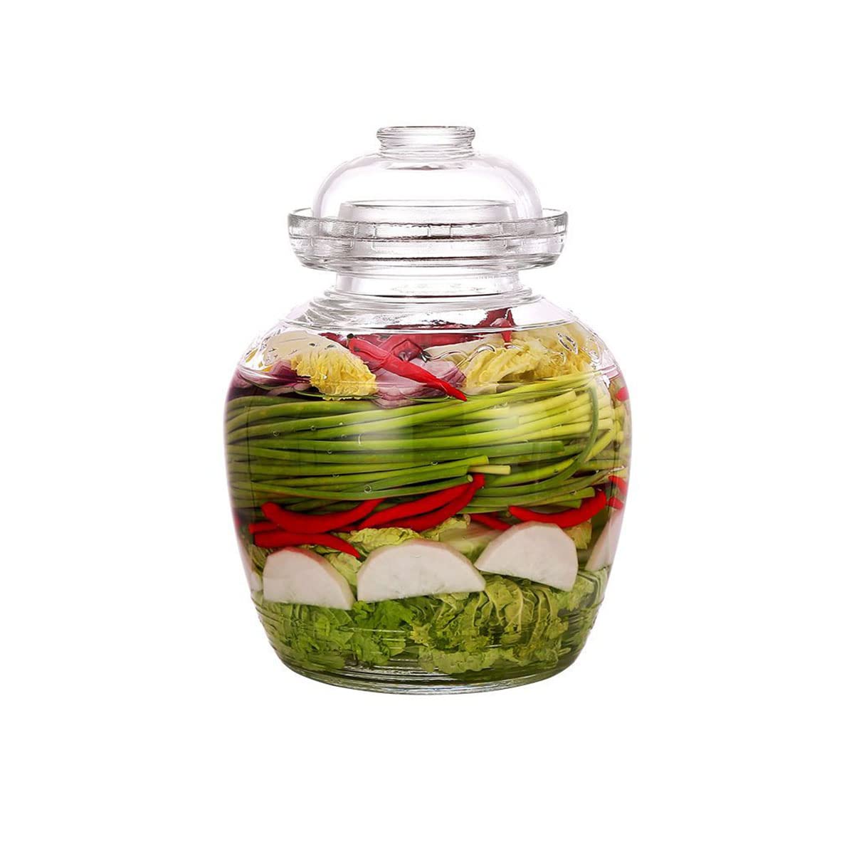 ETITSA Glass Jar with Lid 2.5 Liter Fermentation Jar, Traditional ...
