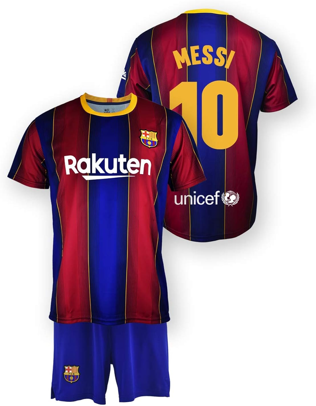 Messi T-Shirt and Trousers Set Official FC Barcelona First Team: Amazon ...
