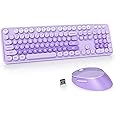 Amazon.com: GTSP Colorful Purple Wireless Keyboard and Mouse Combo ...