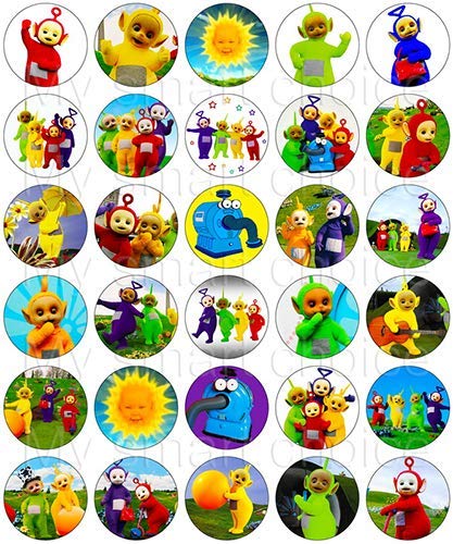 30 X Edible Cupcake Toppers Teletubbies Party Collection Of Edible ...