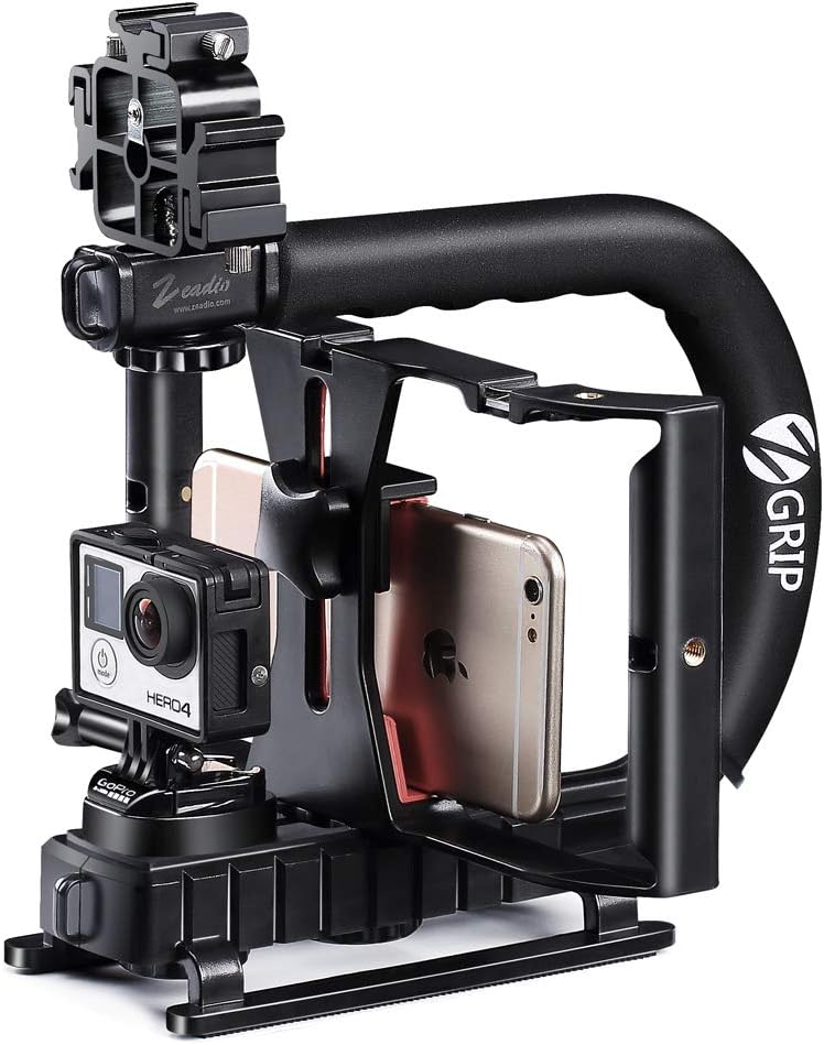 Zeadio Multifonctionnel Triple Sabot Handheld Stabilisateur avec ...