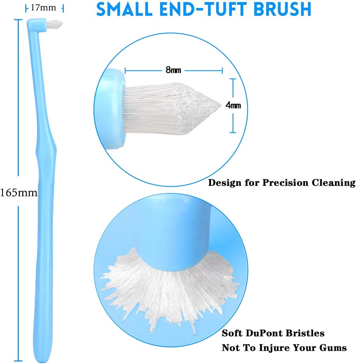 12Pcs Manual Interspace Toothbrush for Orthodontic Braces and Bridges ...