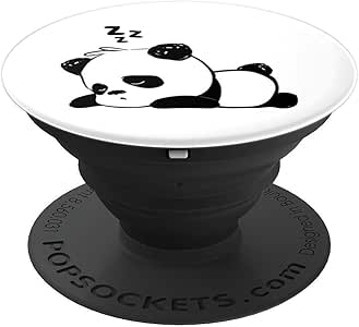 Amazon.com: Cute Sleeping Panda PopSockets Grip and Stand for Phones ...