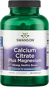 Amazon.com: Swanson Calcium Citrate Plus Magnesium - Mineral Supplement ...
