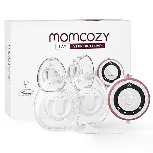 Momcozy Hospital Grade Breast Pump V1, Hands-Free & Portable Double ...