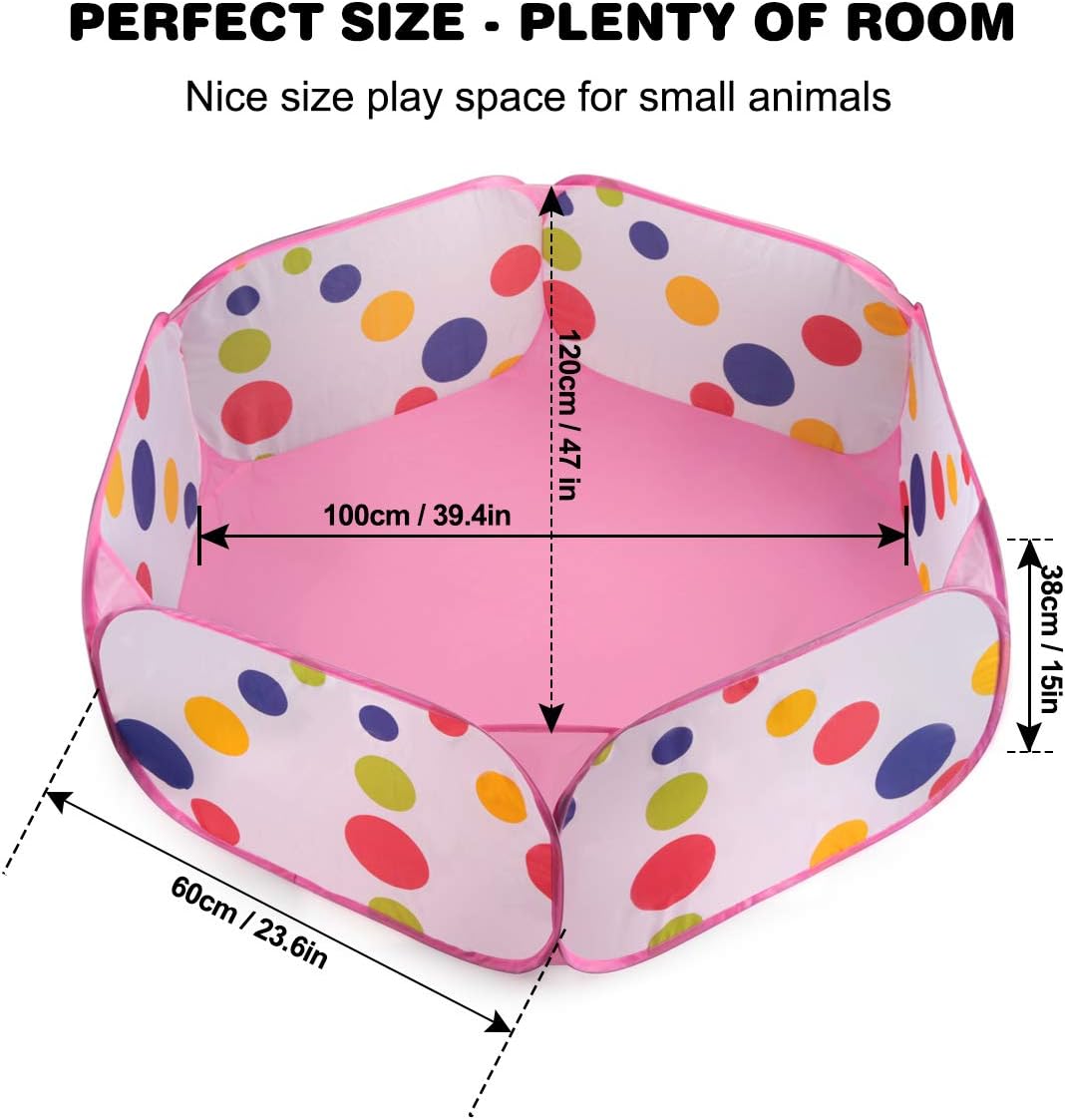 Casifor Small Animal Cage Pent Pet Playpen for Rabbit/Guinea Pig/Mat ...