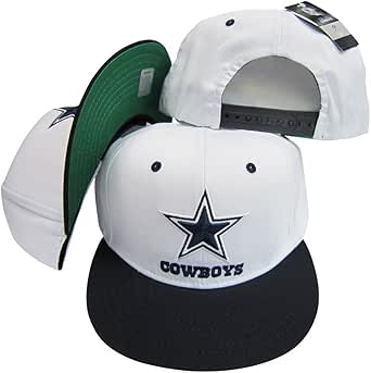 Amazon.com: Dallas Cowboys White/Navy Two Tone Plastic Snapback ...