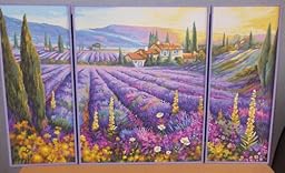 Schipper 609260604 - Malen nach Zahlen - Lavendelfelder (Triptychon) 50x80cm: Amazon.de: Spielzeug
