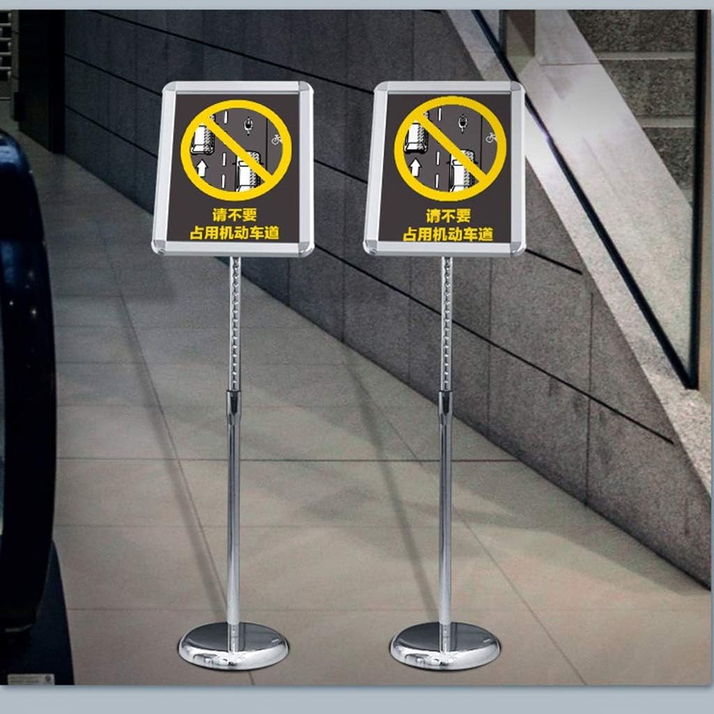 Adjustable Pedestal Sign Stand Floor-Standing Menu Holder Snap Frame ...