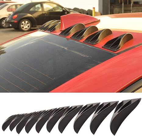 10* Air Vortex Generator Diffuser Shark fin ABS carbon fiber Car Roof Tail