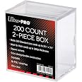Amazon.com: 2-Piece 200 Count Clear Card Storage Box : Toys & Games