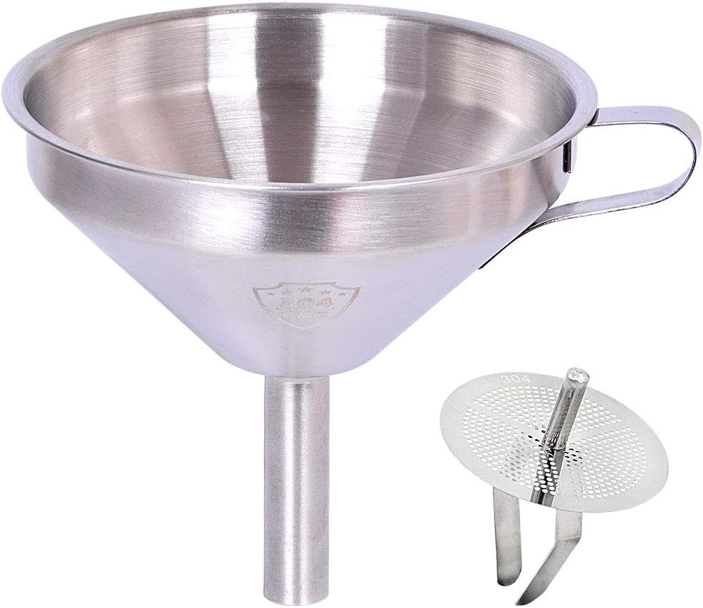 Amazon.com: Funnel 5-Inch Food Grade Stainless Steel Kitchen Funnel ...
