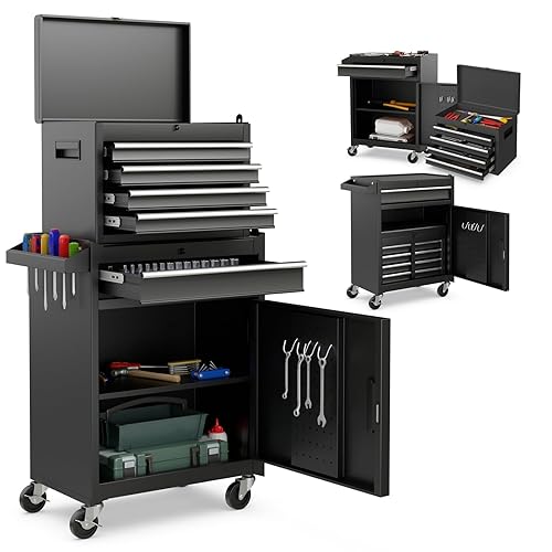 Goplus Tool Chest, 5-Drawer Rolling Tool Storage Cabinet with ...