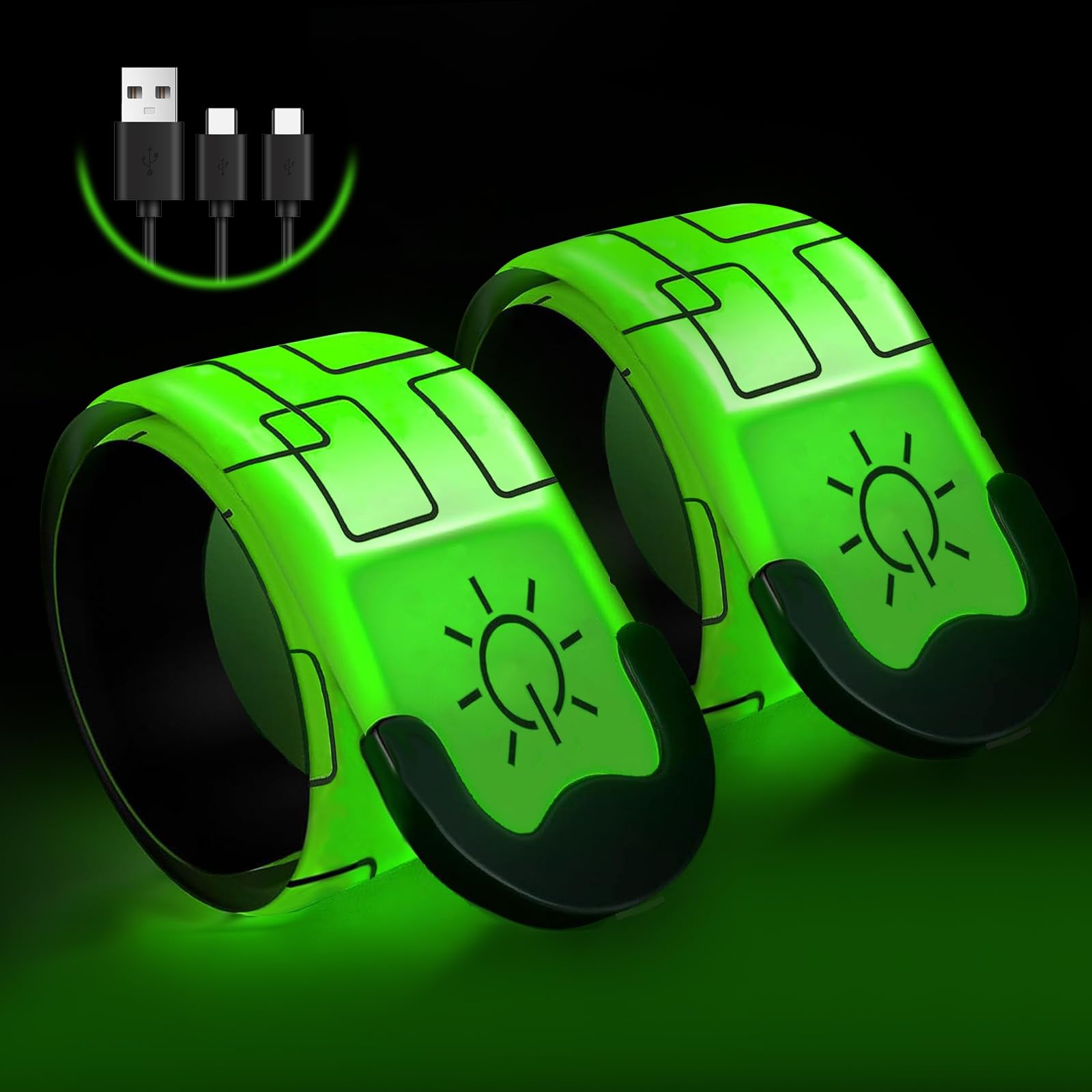 Mua LED Armband Rechargeable, 2 PCS 2024 Version LED Armbands for Night ...