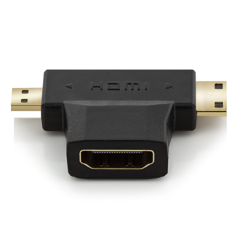 deleyCON Mini + Micro HDMI DUAL Adapter – HDMI Female to Mini & Micro ...