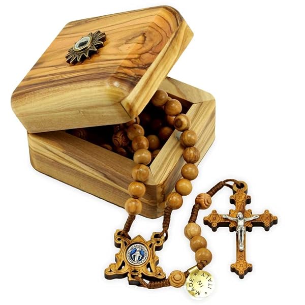 Olive Wood Rosary Box