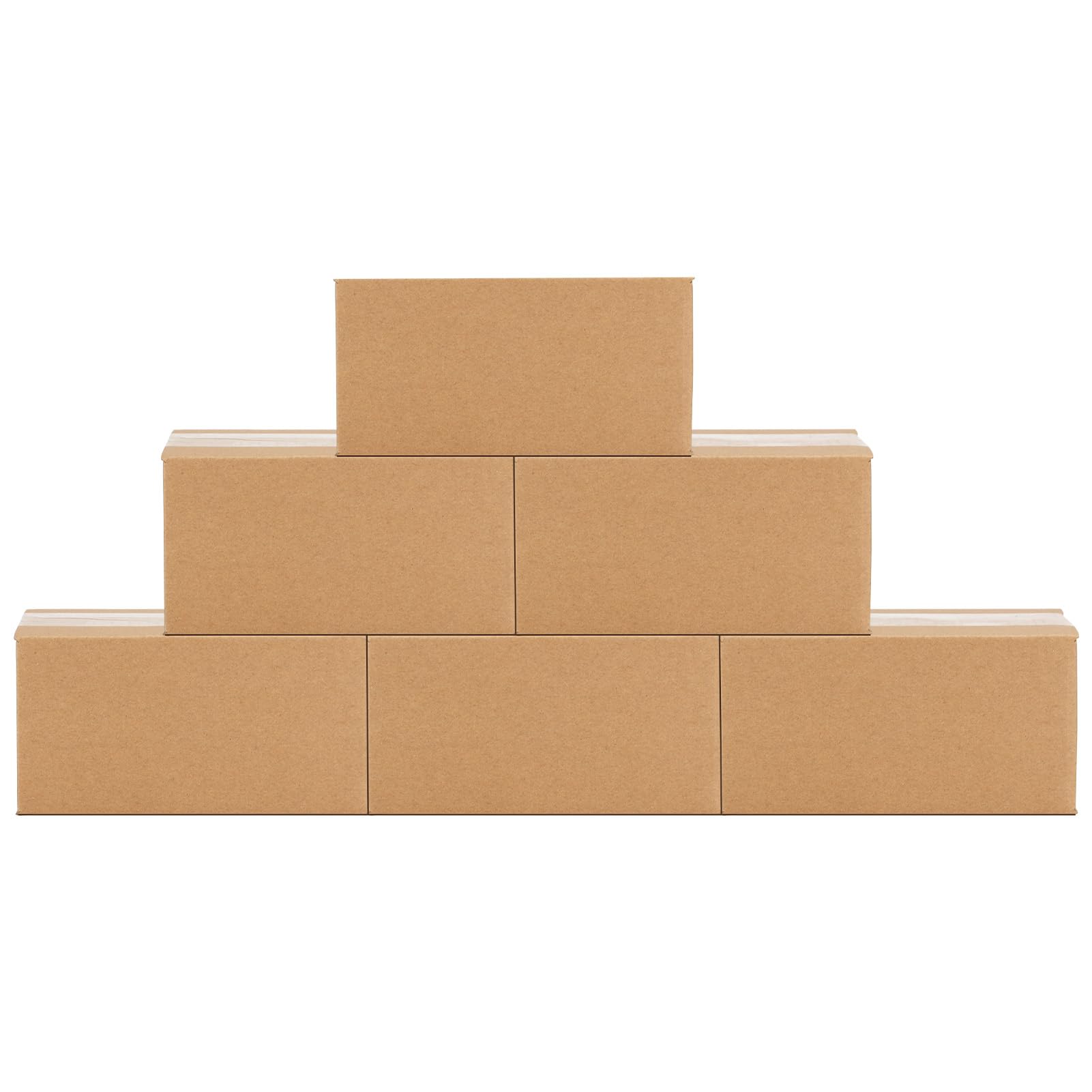 Schliersee 6x4x3 Shipping Boxes Set of 6, Brown Kraft Corrugated ...