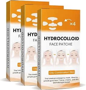 Hydrocolloid Face Mask for Pimple, 5 Large Acne Patches, Acne Patch for ...