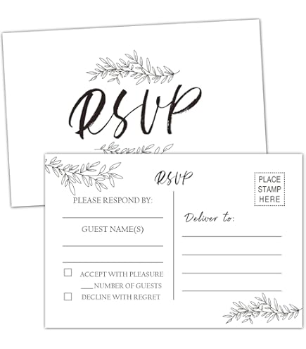 Ejemplos De Tarjetas Rsvp Para Recepción