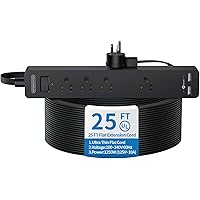 Amazon.com: Flat Plug Extension Cord 25 Ft, NTONPOWER Ultra Thin Flat ...