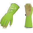 Amazon.com : Vgo 1-Pair Ladies' Synthetic Leather Gardening Gloves, Long Sleeves Gauntlet ...