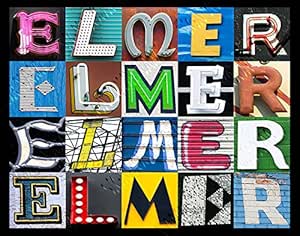 Amazon.com : ELMER Personalized Name Poster Using Sign Letters (Medium ...