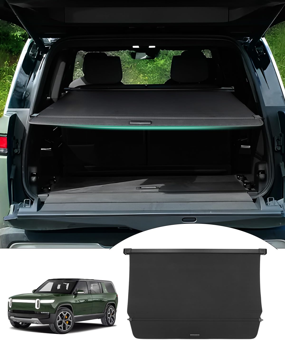 Powerty Cargo Cover for 2015-2022 2023 2024 Ford Edge Accessories Trunk ...