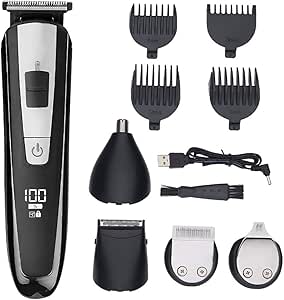 JKLJKL 5 en 1 eléctrico de Cortar el Pelo multifunción LCD Profesional ...