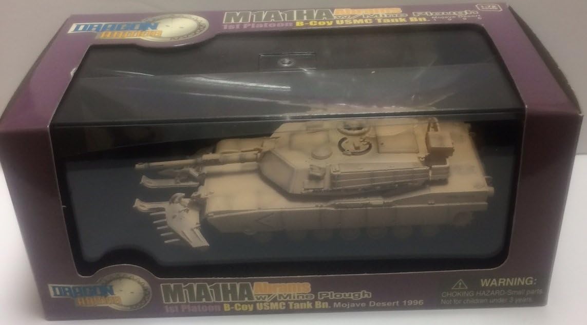Amazon.com: Dragon Armor Tank 1:72 M1A1HA Abrams With Mine Plough 1st ...