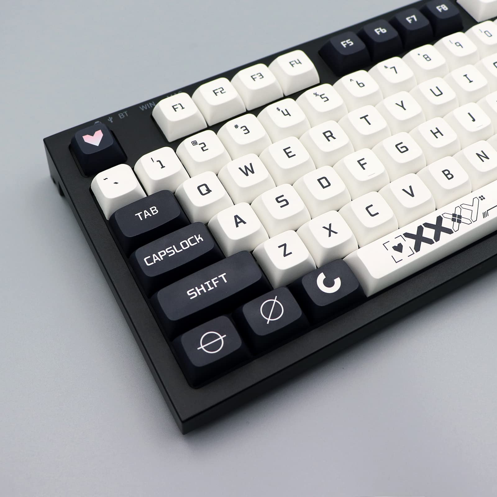 Mua Key Caps XDA Profile Black and White Keycaps 126 Keys Theme Keycaps ...